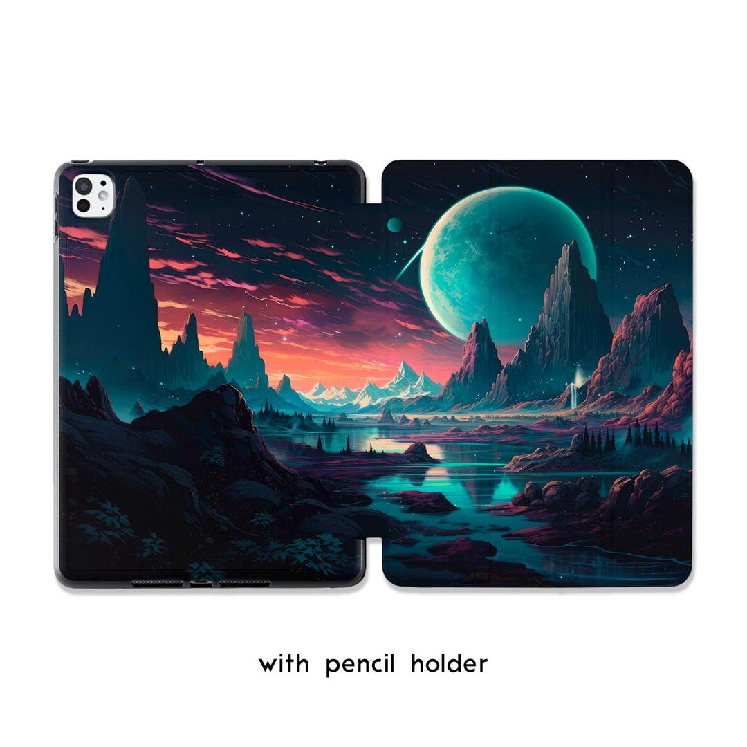 Futuristic Art Print iPad Case Space iPad Case Planet Night Sly Art ...