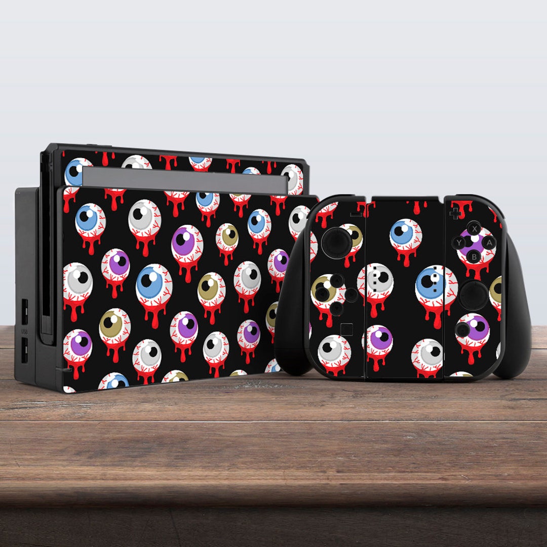 Creepy Eyes Print Scary Art Sticker Nintendo Switches Accessories ...