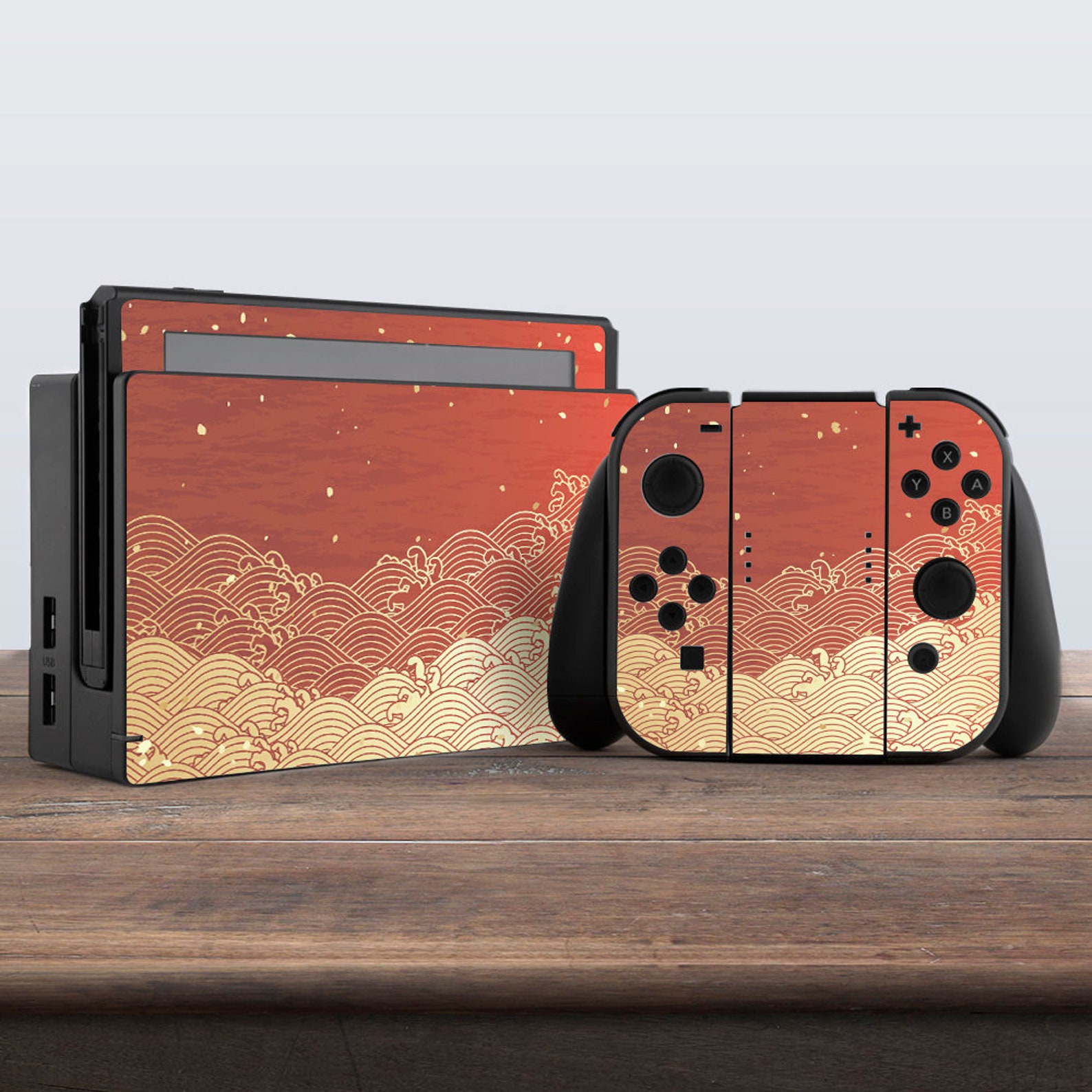 Switch Skin Wave Switch Skin Ocean Switch Skin Gold Switch | Etsy