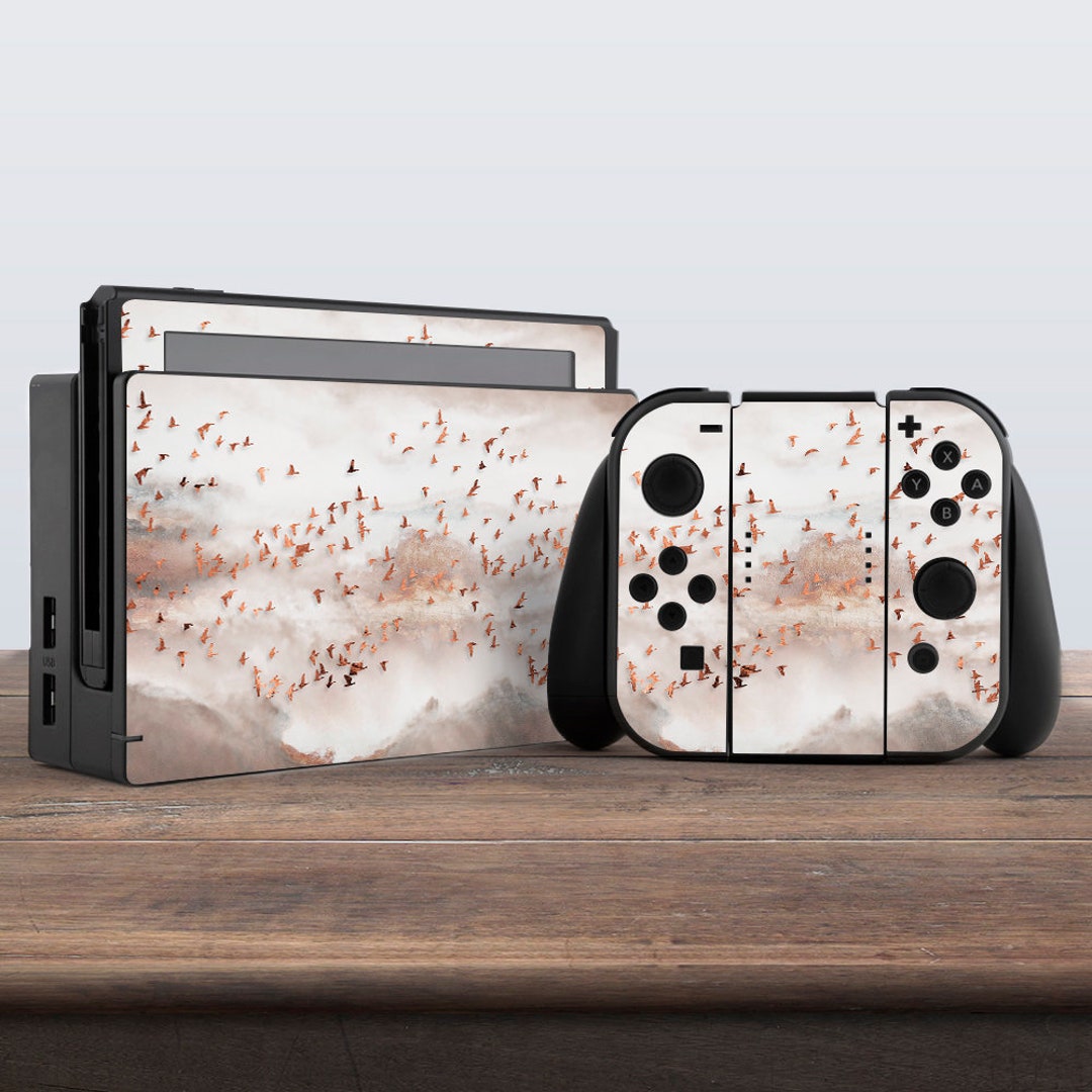 Nintendo Skin Birds Abstract Art Skin Nintendo Switches Skin Sticker ...