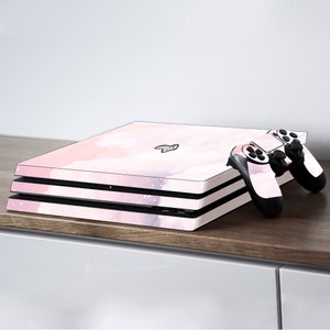 PS4 Skin Kawaii Ps4 Pro Slim Fat Vinyl Sticker Pink Sky Pastel Decal ...