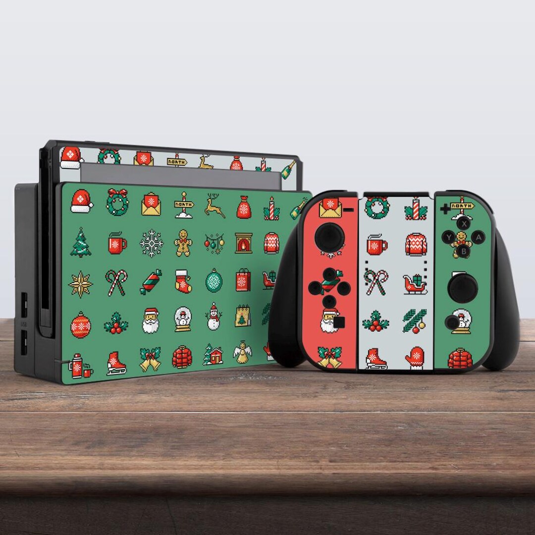 Pixel Art Skin Nintendo Switches Skin Xmas Gift New Year Decor Sticker ...