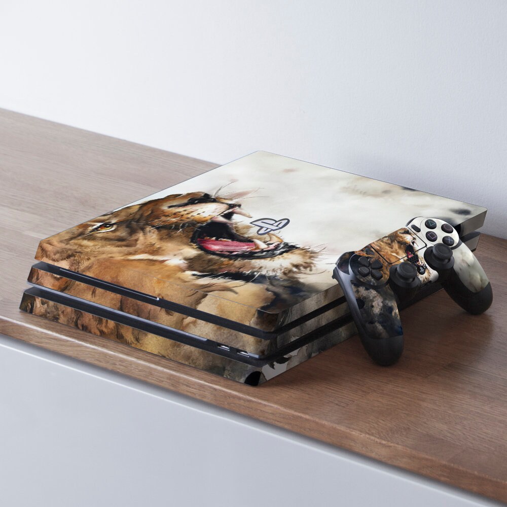 ps4 skin lion ps4 skin watercolor pa4 skin animal ps4 skin cat PS4 Slim ...