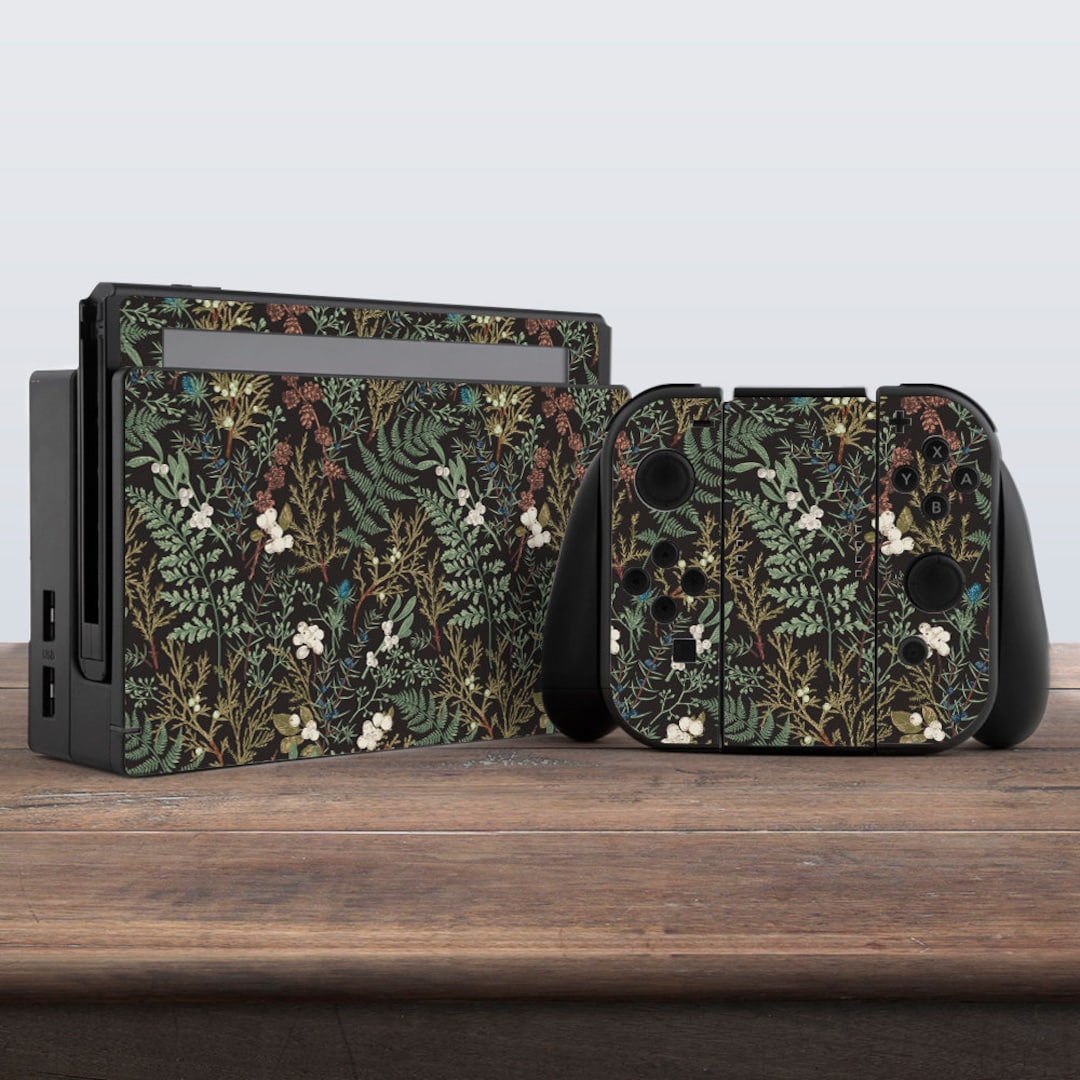 Floral Skin Tropical Leaves Art Nintendo Switches Accessories Forest ...