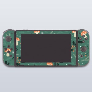 Switch Skin Green Switch Skin Mushrooms Vinyl Sticker Nature Aesthetic ...