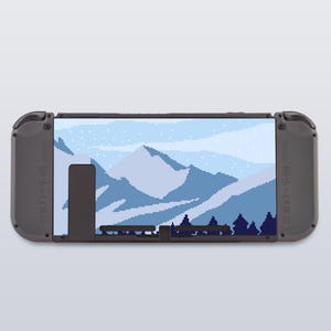 Winter Pixel Art Nature Art Skin Nintendo Switches Skin Mountains Art ...