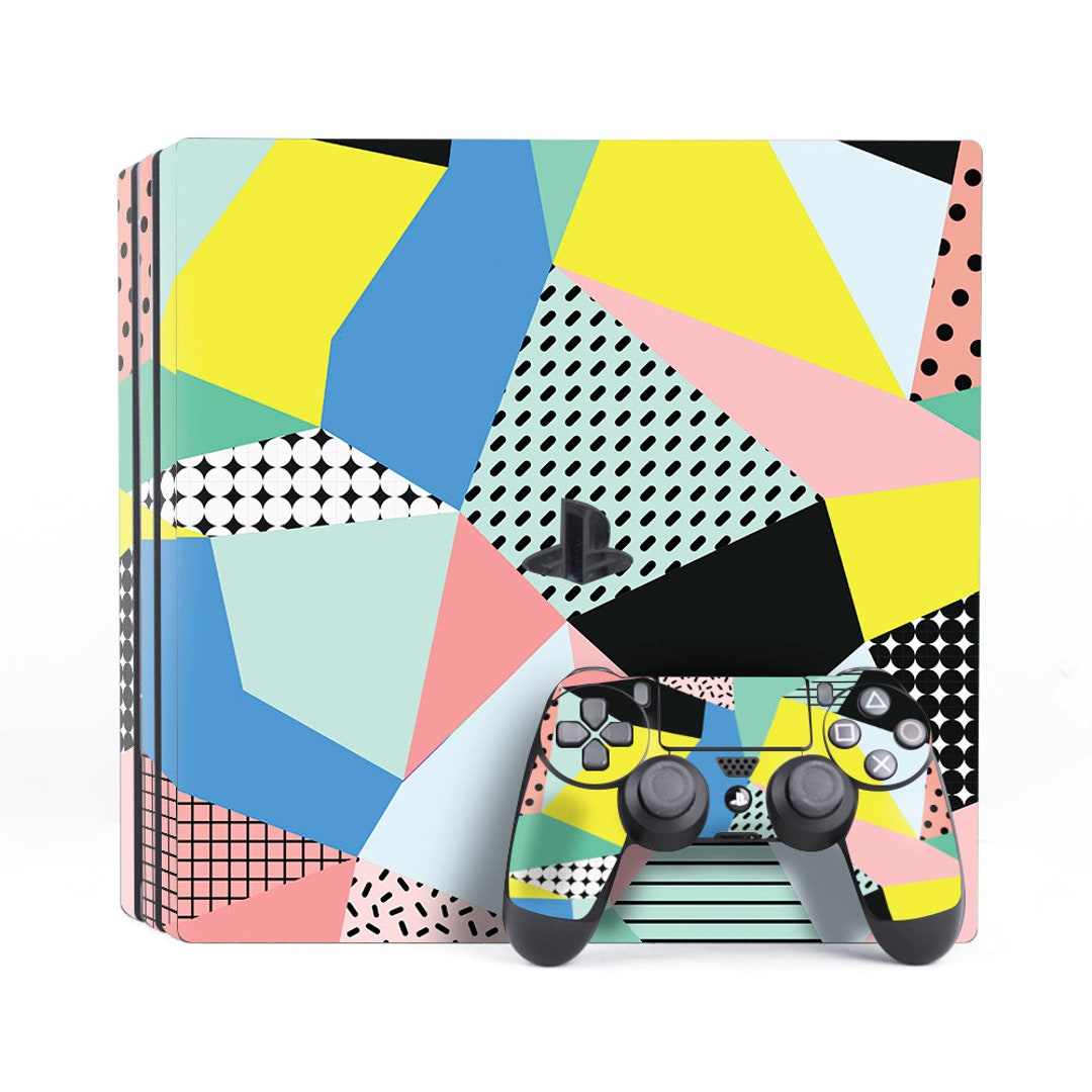 PS4 Skin 80s 90s Ps4 Pro Slim Fat Vinyl Sticker Retro Vintage Art Decal ...