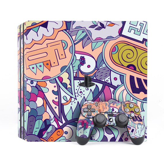 Ps4 Skin Doodle Ps4 Skin Ornament Ps4 Skin Pastel Ps4 Skin | Etsy