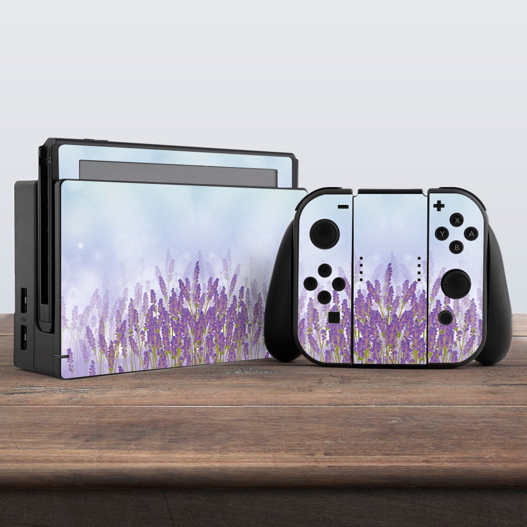 Nintendo Skin Lavender Summer Flowers Art Purple Violet Flowers ...
