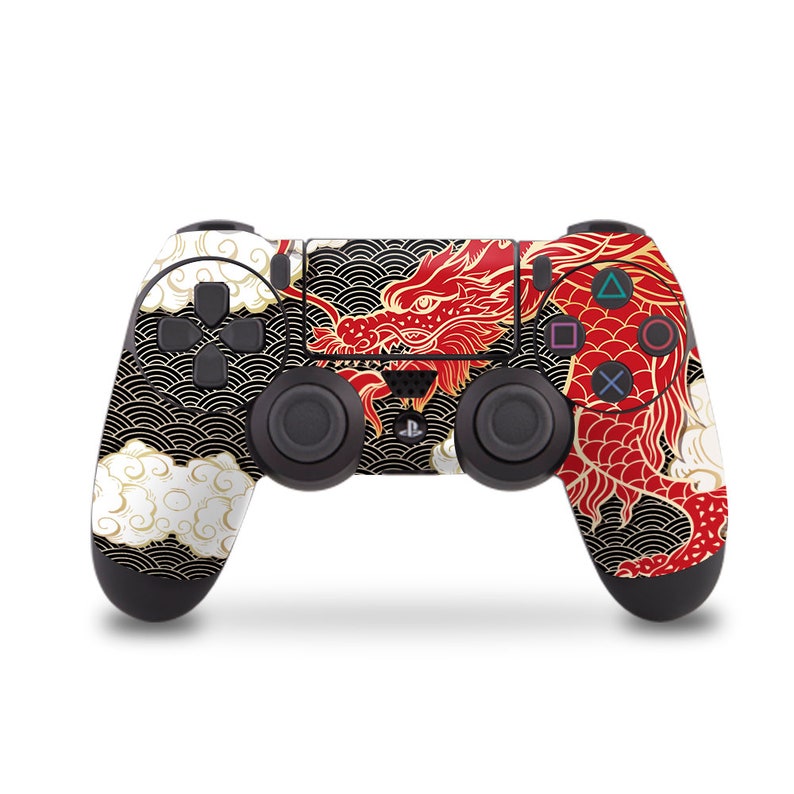 PS4 Skin Chinese Dragon Ps4 Pro Slim Fat Vinyl Sticker Clouds | Etsy