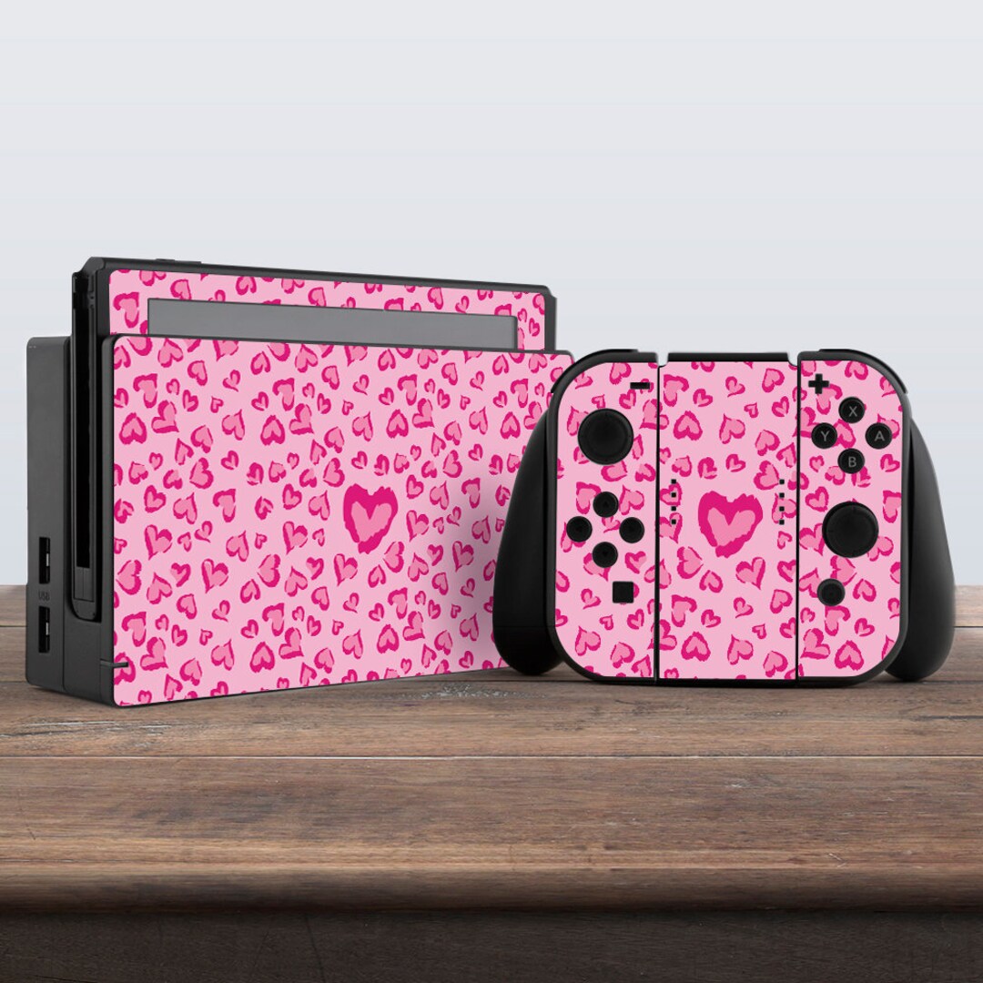 Cute Pink Hearts Nintendo Switches Accessories Nintendo Switches Skin Nintendo Switches ...