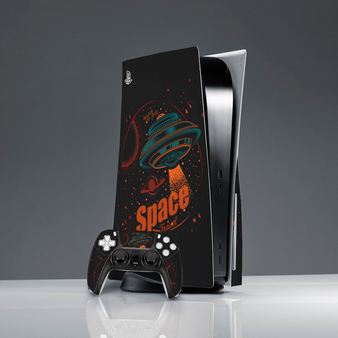 Space Art Skin Spaceship Print Sticker Decal Vintage Art Skin PS 5 ...
