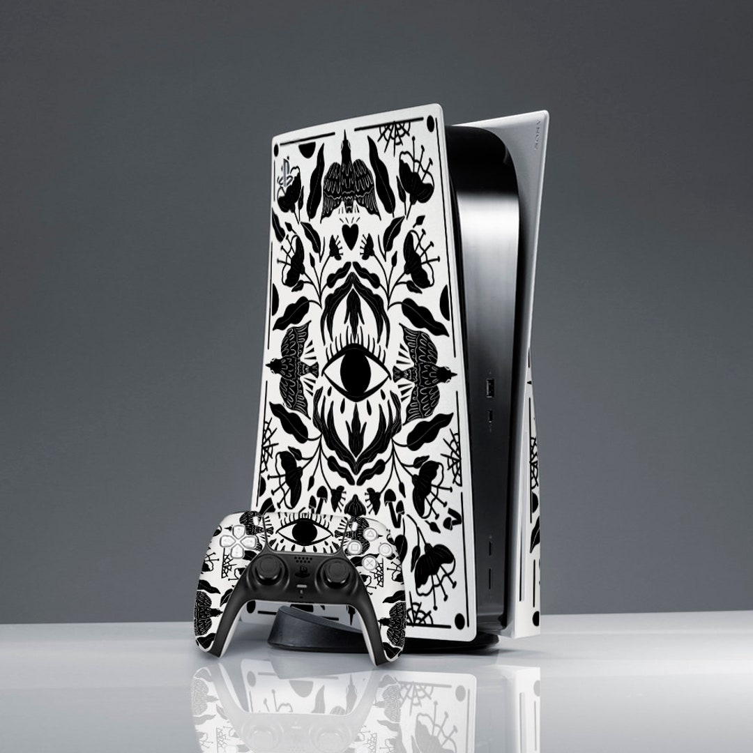PS 5 Console Cover Ps Skin Eye Black and White Print PS 5 Controller Ps ...