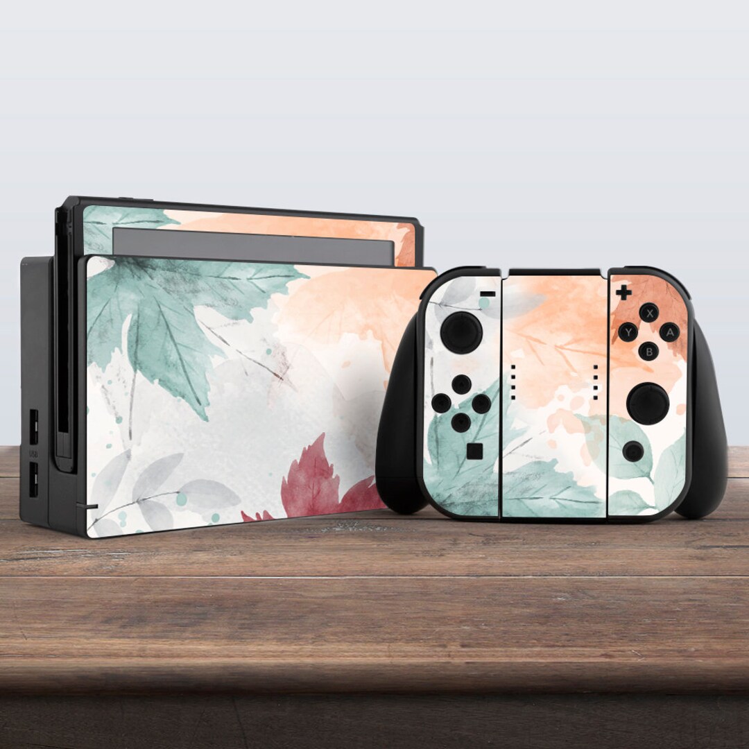 Autumn Leaves Art Nintendo Switches Skin Floral Skin Minimalistic ...