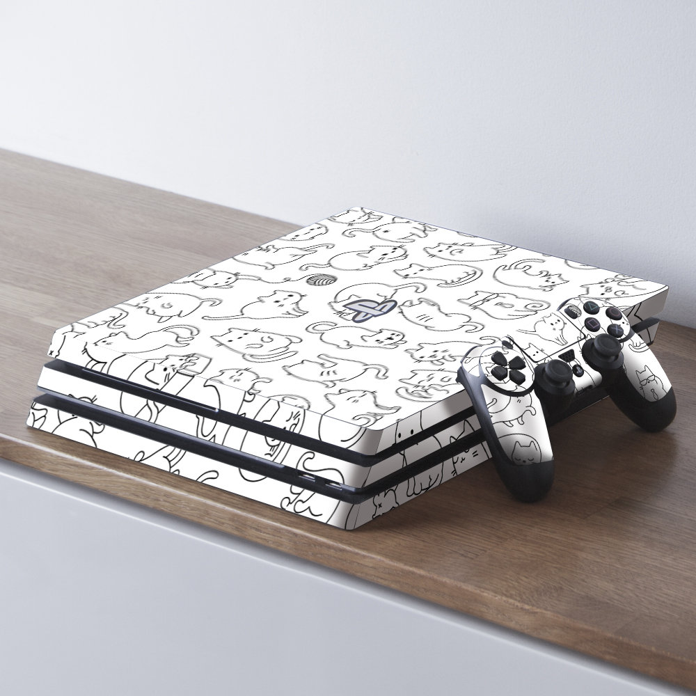 Ps4 Skin Playing Cat Ps4 Skin Cat Ps4 Skin Minimalistic Ps4 Skin Pet ...