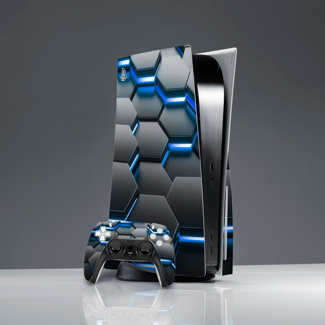 PS5 Skin Gray Playstation 5 Skin Abstract Dark Console and - Etsy