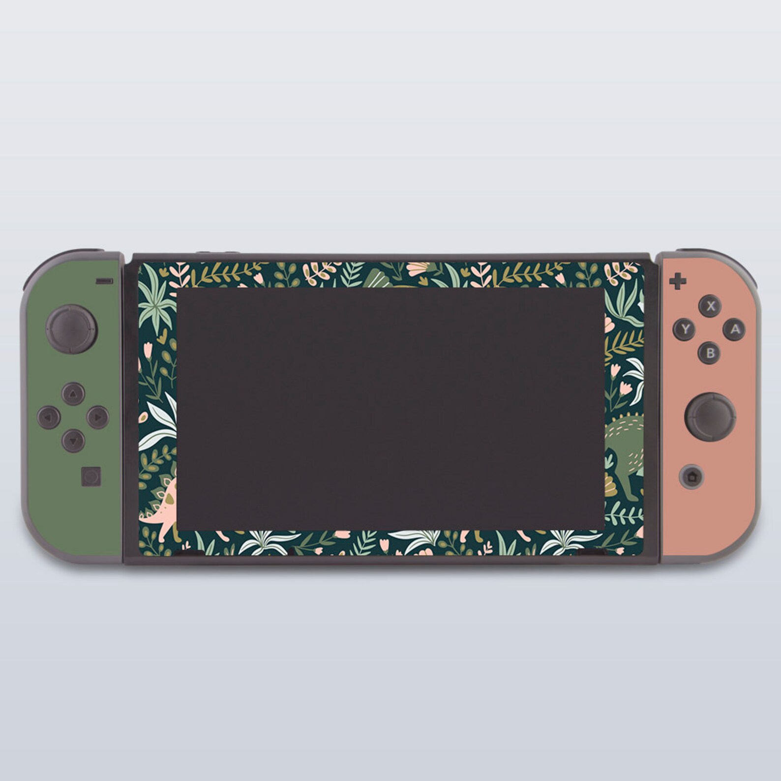 Nintendo Switch Skin Green Vinyl Sticker Dinosaur Leaf | Etsy