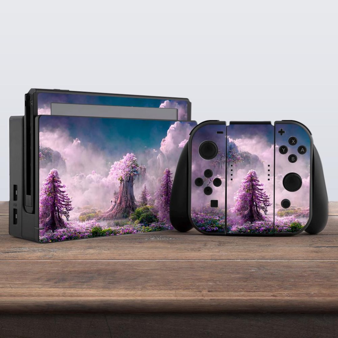 Magic Forest Art Nintendo Switches Accessories Purple Trees Print ...