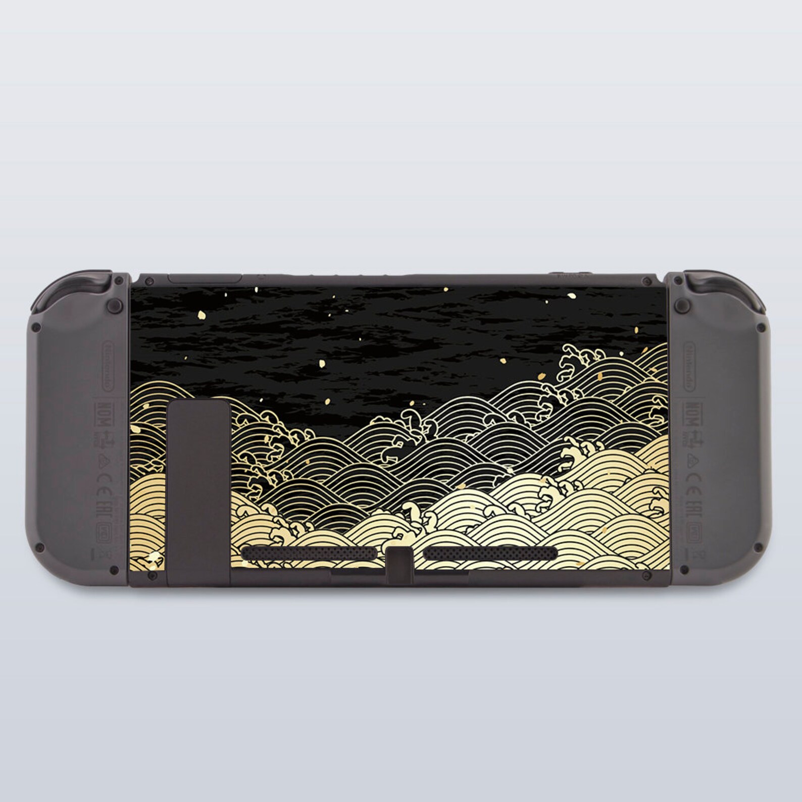 Nintendo Switch Skin Black Vinyl Sticker Wave Ocean Sky Stars - Etsy
