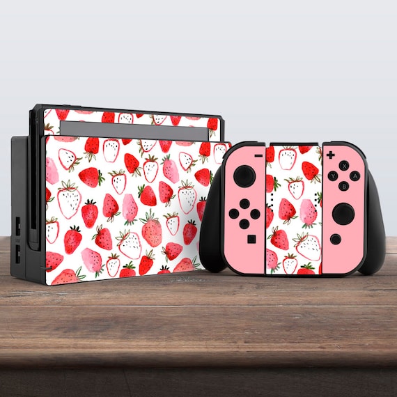 Switch Skin Strawberry Switch Skin Red Switch Skin Pink Switch - Etsy
