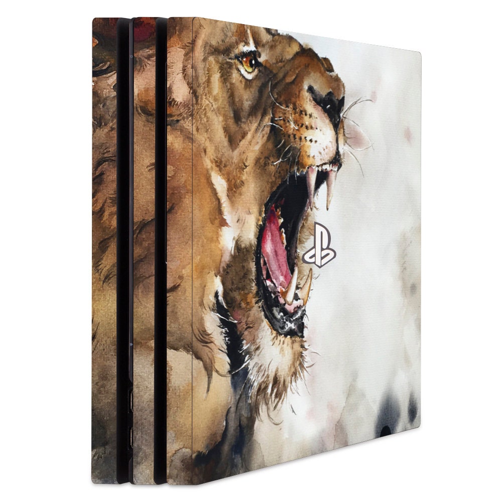 ps4 skin lion ps4 skin watercolor pa4 skin animal ps4 skin cat PS4 Slim ...