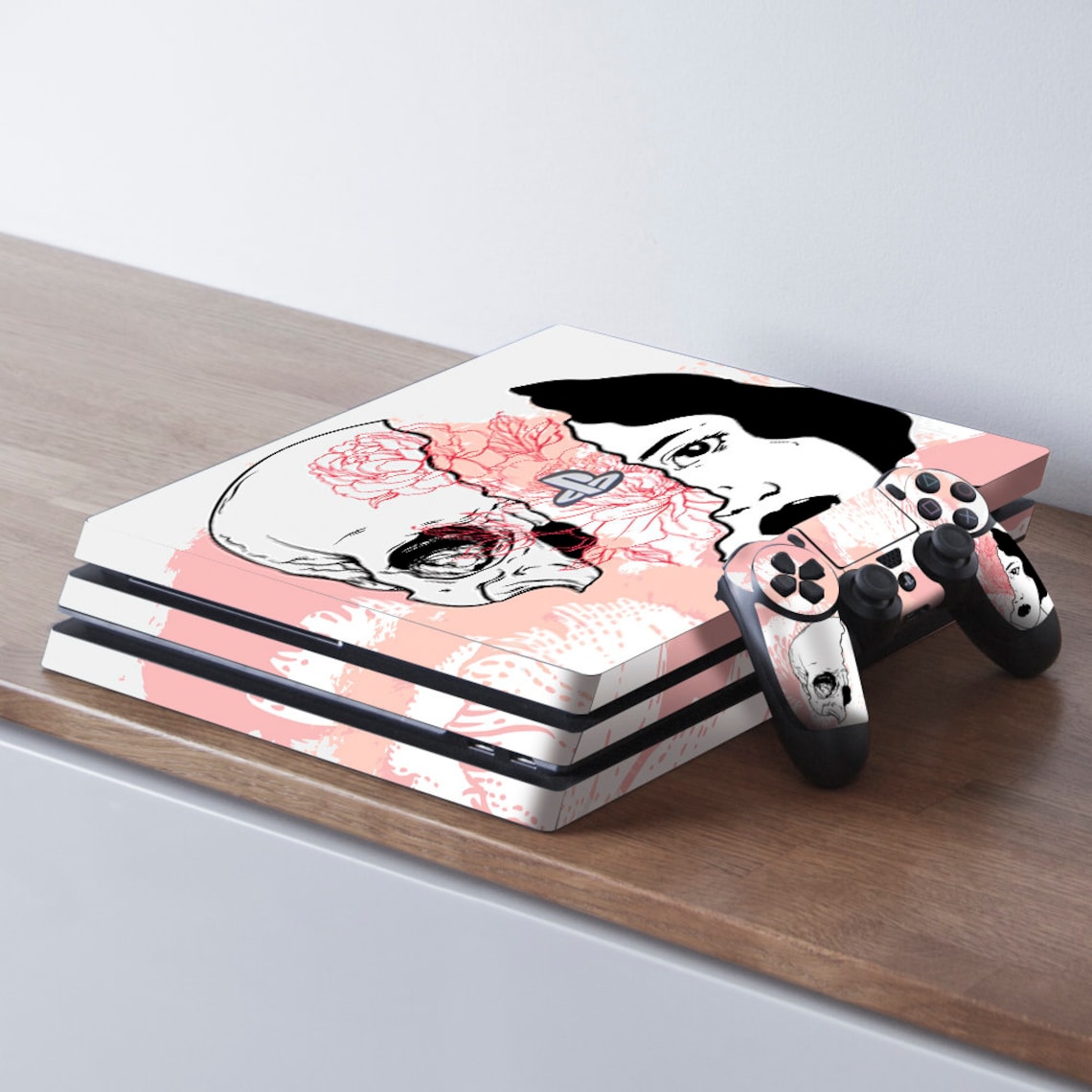 PS4 Skin Girl Pink Cute Ps4 Pro Slim Fat Vinyl Sticker Skull - Etsy
