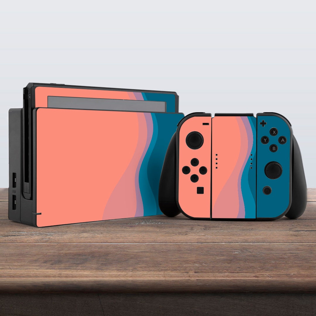 Retro Wave Print Nintendo Switches Skin Switch Joy Con Skin Sticker ...