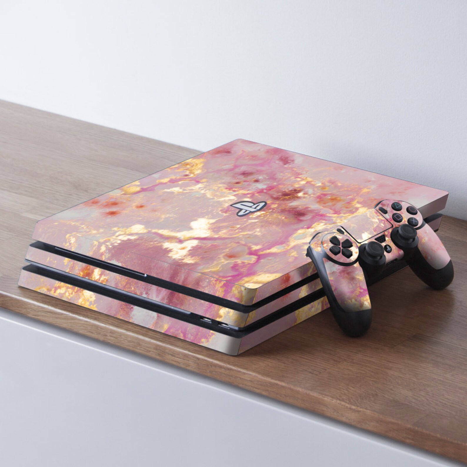 Ps4 Skin Pink Ps4skin Rose Gold Ps4 Skin Marble Ps4 Skin Gold - Etsy
