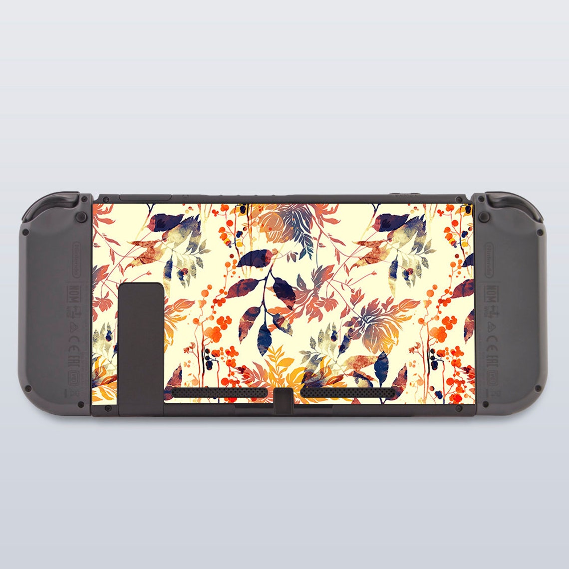 Nintendo Switch Skin Kawaii Vinyl Sticker Floral Watercolor | Etsy
