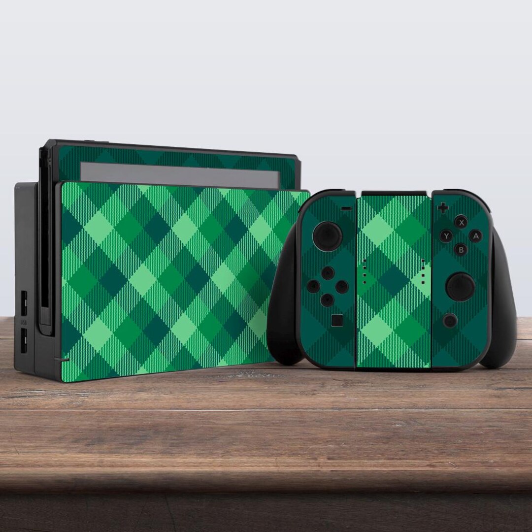 Green Checkered Art Nintendo Switches Skin Simple Minimalist Nintendo ...