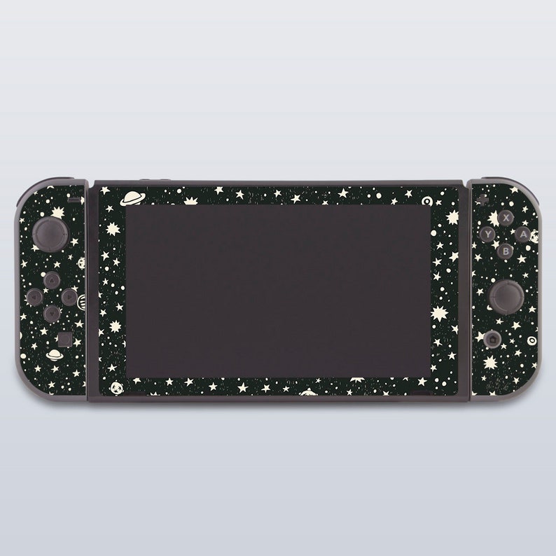 Nintendo Switch Skin Black Vinyl Sticker Kawaii Space Galaxy | Etsy