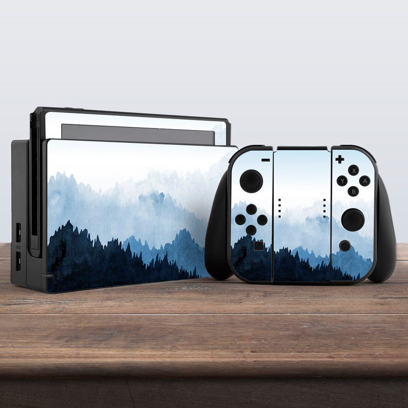 Nintendo Switch Skin Nature Vinyl Sticker Watercolor Forest | Etsy