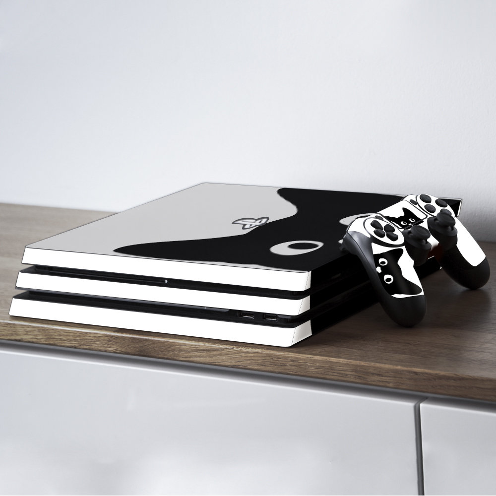 Ps4 skin cat ps4 skin curious cat ps4 skin pet ps4 black and | Etsy