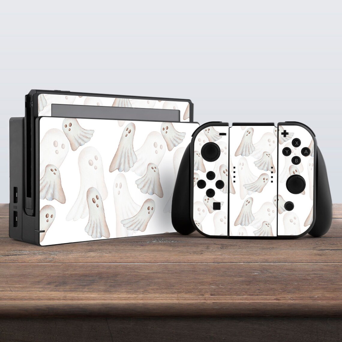 Switch Skin White Skin Ghost Switch Skin Halloween Aesthetic Vinyl ...