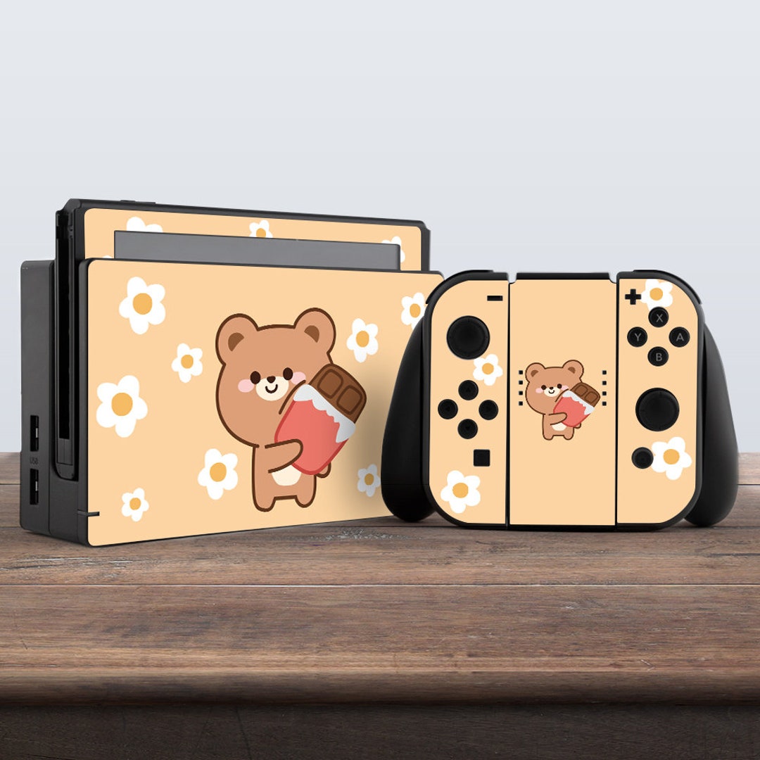 Switch Skin Cute Switch Skin Bear Switch Skin Kawaii Vinyl Sticker ...
