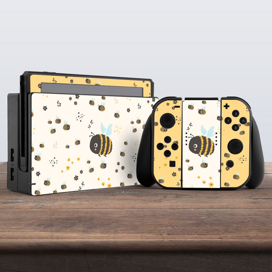 Funny Bees Art Bumblebee Kawaii Nintendo Switches Skin Switch Joy Con ...