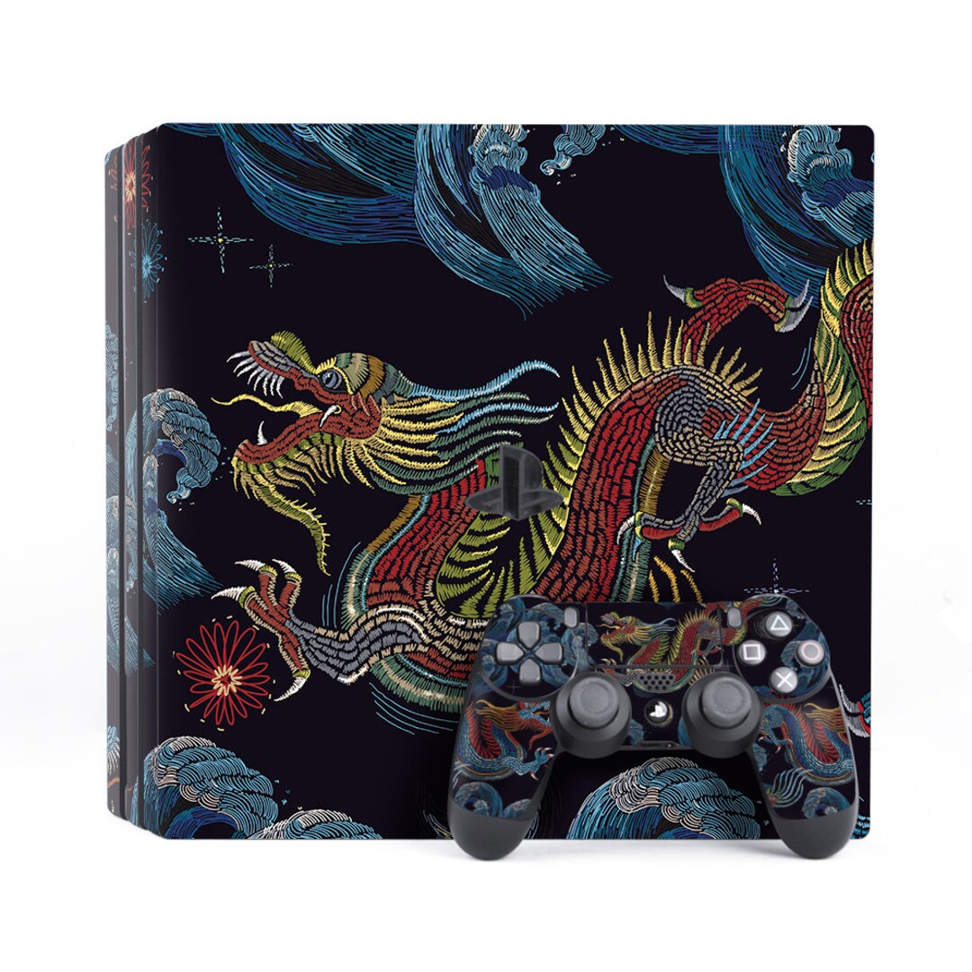 Chineese Design Dragon Decal Magic Sticker Wave Skin Playstation Ps4 ...