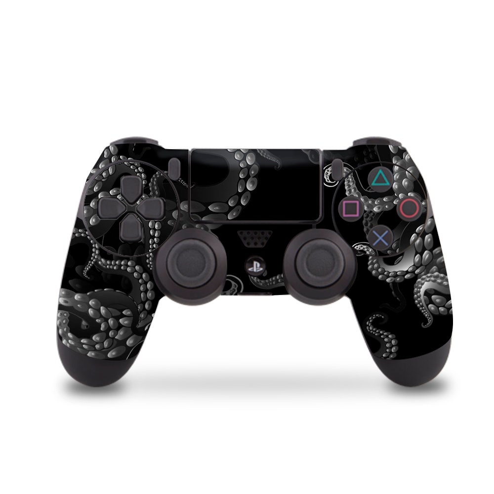 ps4 skin black skin goth ps4 skin dark horror octopus tentacles pattern ...