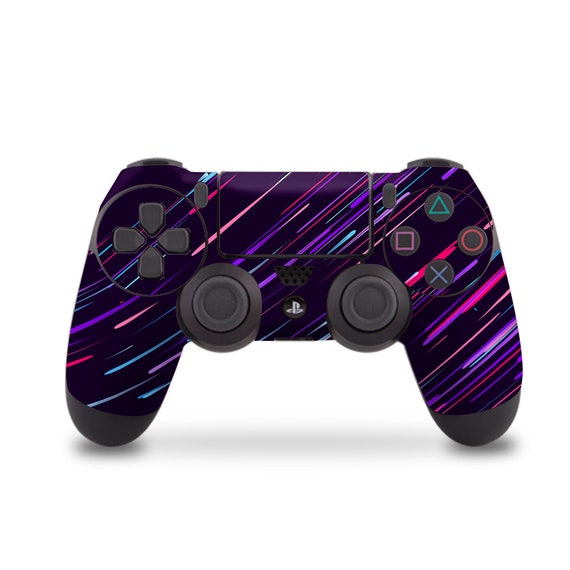 Laptop PS4 skin neon line ps4 pro slim fat vinyl sticker dark colorful ...