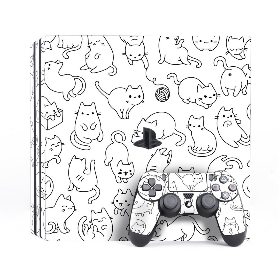 Ps4 Skin Playing Cat Ps4 Skin Cat Ps4 Skin Minimalistic Ps4 Skin Pet ...