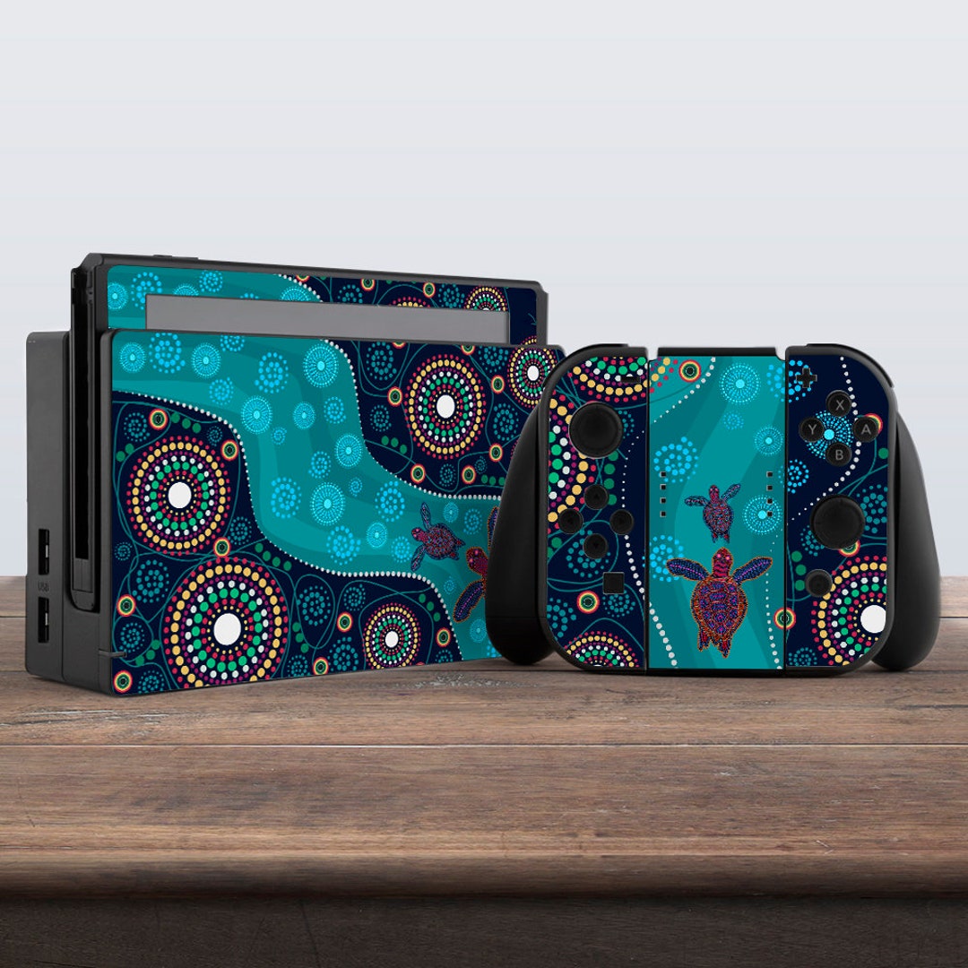 Sea Turtle Art Nintendo Switches Skin Summer Pattern Skin Sticker Decal ...