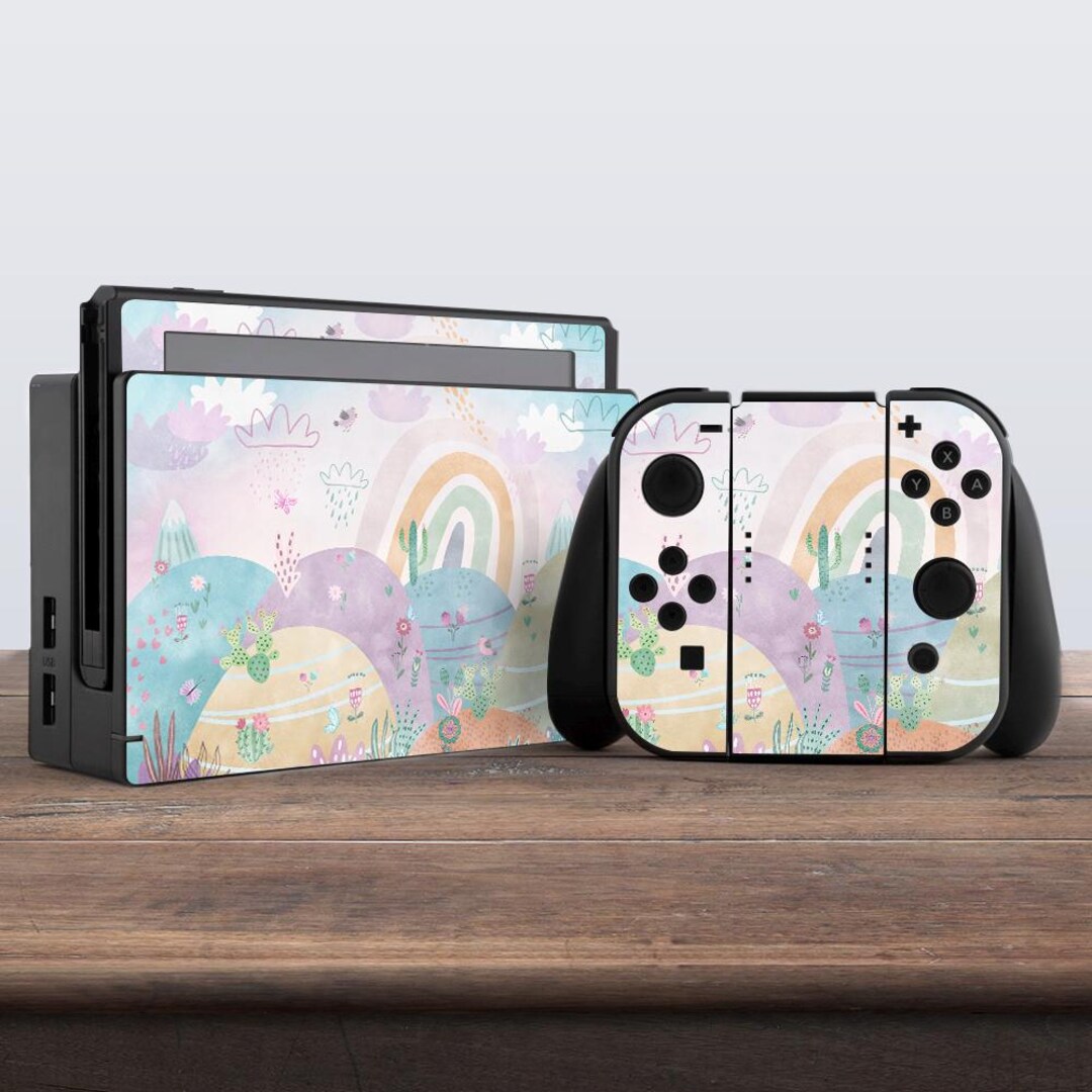 Cute Rainbow Print Girly Print Skin Aesthetic Print Case Gamer Girl ...