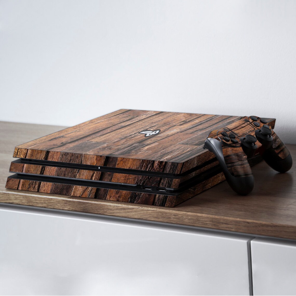 Grunge Ps4 Skin Dark Ps4 Skin Vintage Ps4 Skin Wood Sticker Wrap PS4 ...