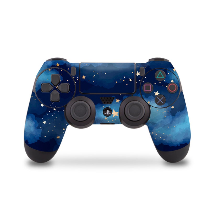 PS4 Skin Blue Ps4 Pro Slim Fat Vinyl Sticker Sky Gold Stars | Etsy