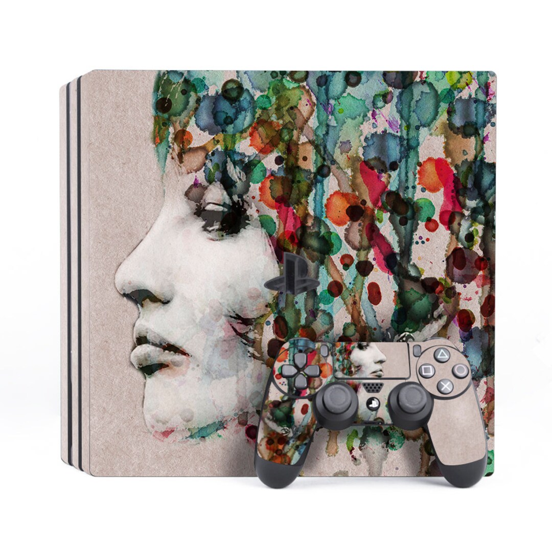 PS Skin Girl Watercolor Art Sticker Decal Modern Art Skin Ps4 Artworks ...