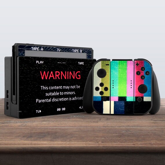 Nintendo Switch Skin Black Vinyl Sticker Retro Vintage | Etsy