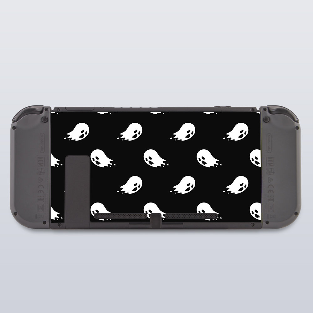 Nintendo Switch Skin Black Vinyl Sticker Halloween Ghost Horror Decal ...