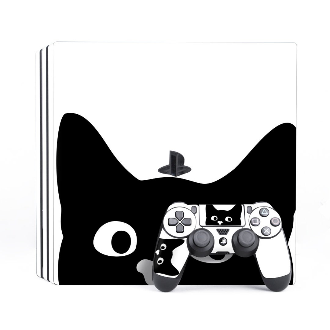 Ps4 Skin Cat Ps4 Skin Curious Cat Ps4 Skin Pet Ps4 Black and White Skin ...