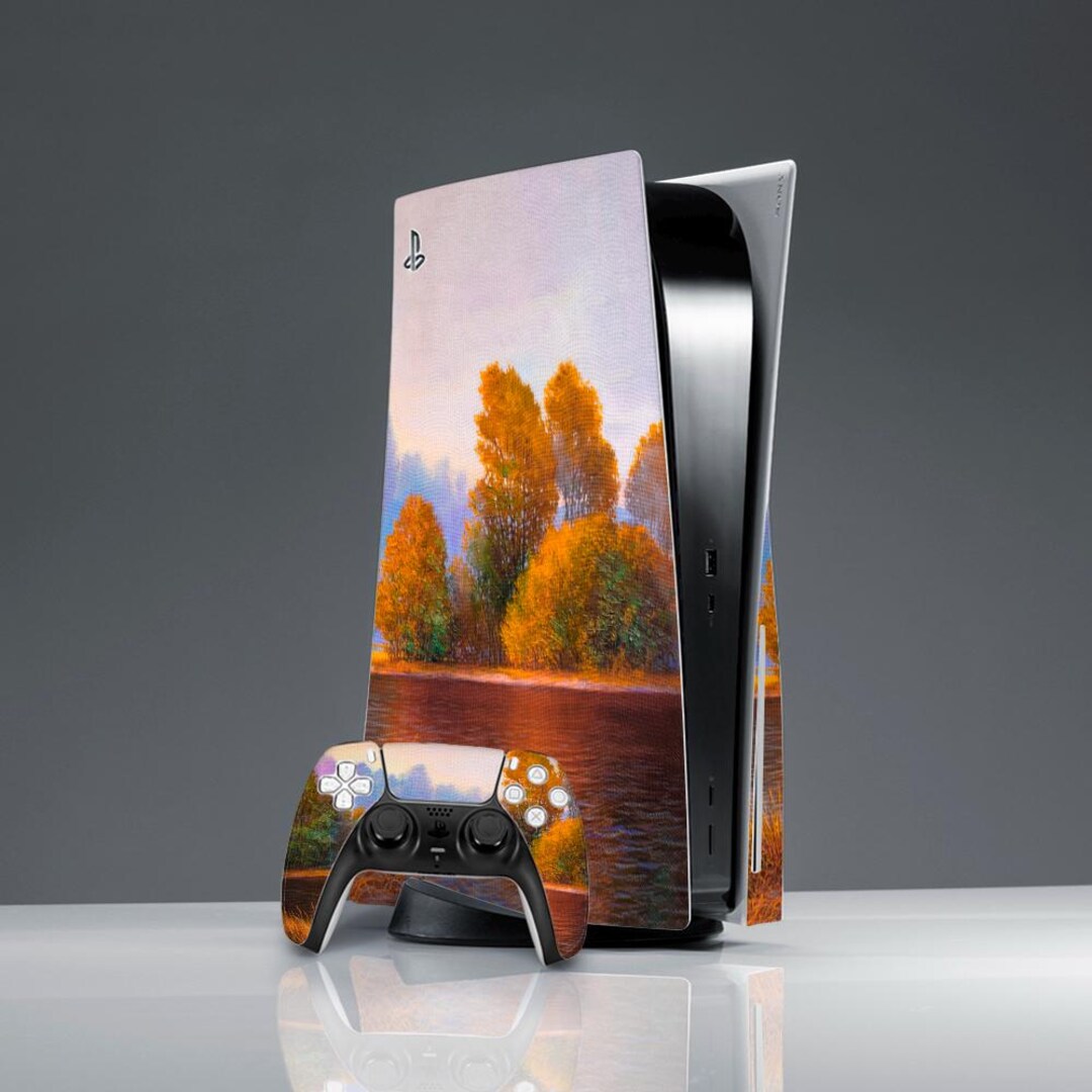 Orange Trees Art PS 5 Skin Nature Floral Skin PS 5 Console Cover PS 5 ...