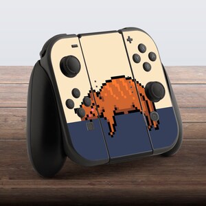 Cute Orange Cat Nintendo Switches Accessories Beige Blue Skin Switch ...